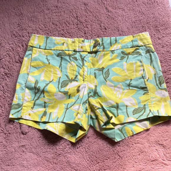 J. Crew | Shorts | Bright Colored Floral Print Shorts | Poshmark